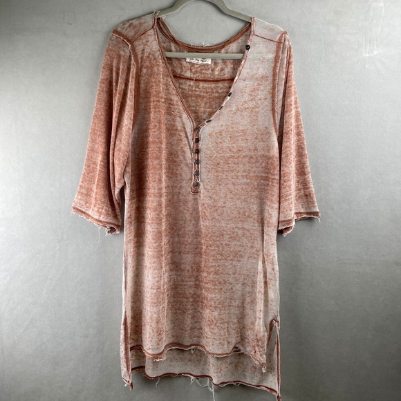 We The Free | Tops | We The Free Morgan Henley Top Sheer Distressed 34 ...